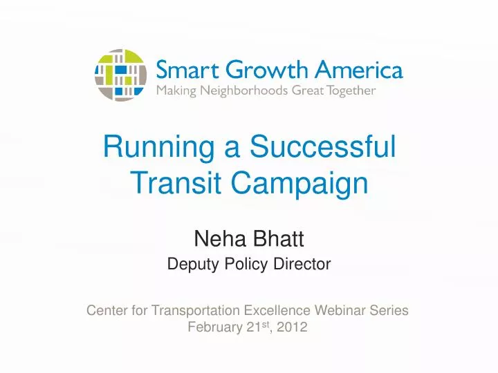 PPT - Running a Successful Transit Campaign PowerPoint Presentation ...