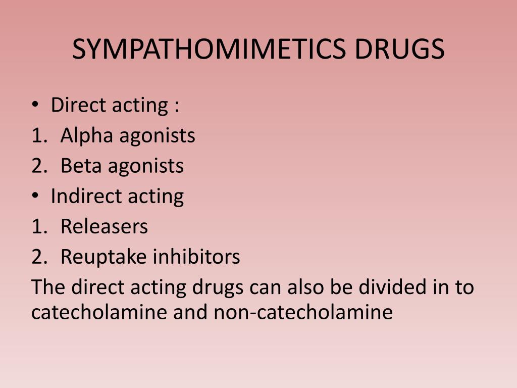 PPT - ADRENERGIC MEDICATIONS ( sympathomimetic drugs ) PowerPoint ...