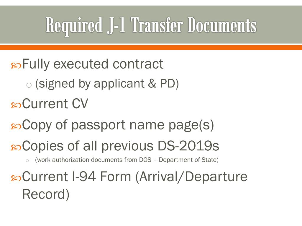 PPT - J-1 Transfer: Research to Clinical Visa PowerPoint Presentation ...