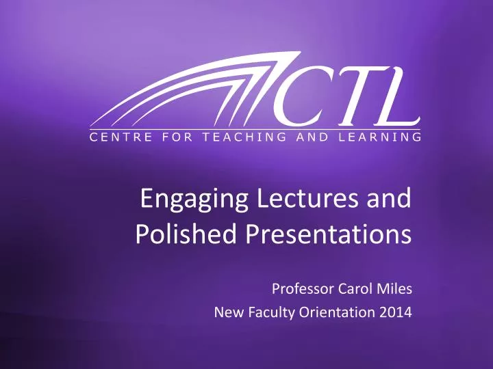 PPT - Engaging Lectures PowerPoint Presentation, free download - ID:1610502