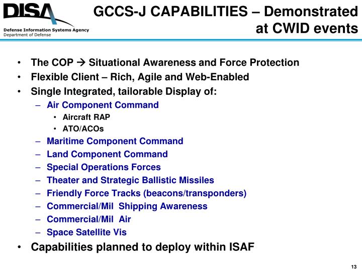 PPT - Mr. Robert Randle DISA/PEO C2C/GCCS-J PROGRAM OFFICE December ...