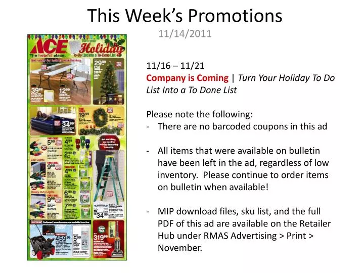 PPT - This Week’s Promotions PowerPoint Presentation, free download ...