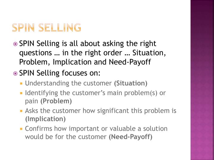 PPT - Spin selling PowerPoint Presentation - ID:1610795