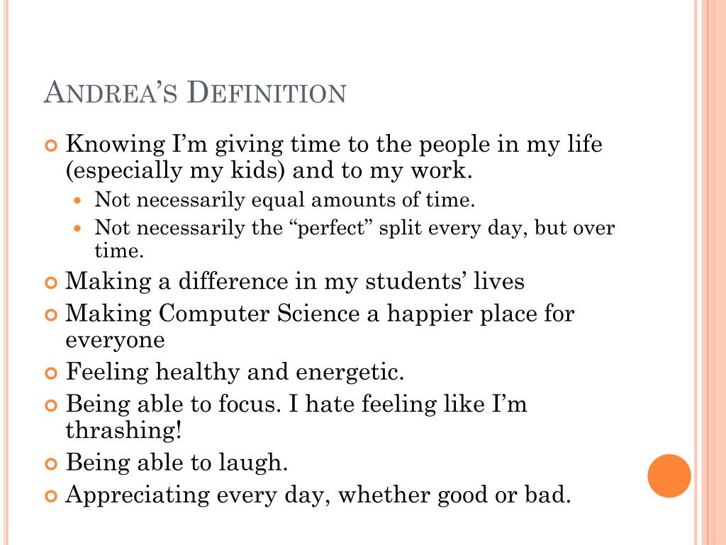 PPT - Balancing Graduate School and Personal Life PowerPoint ...