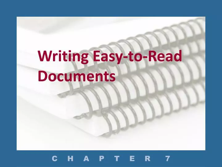 PPT - Writing Easy-to-Read Documents PowerPoint Presentation, free ...