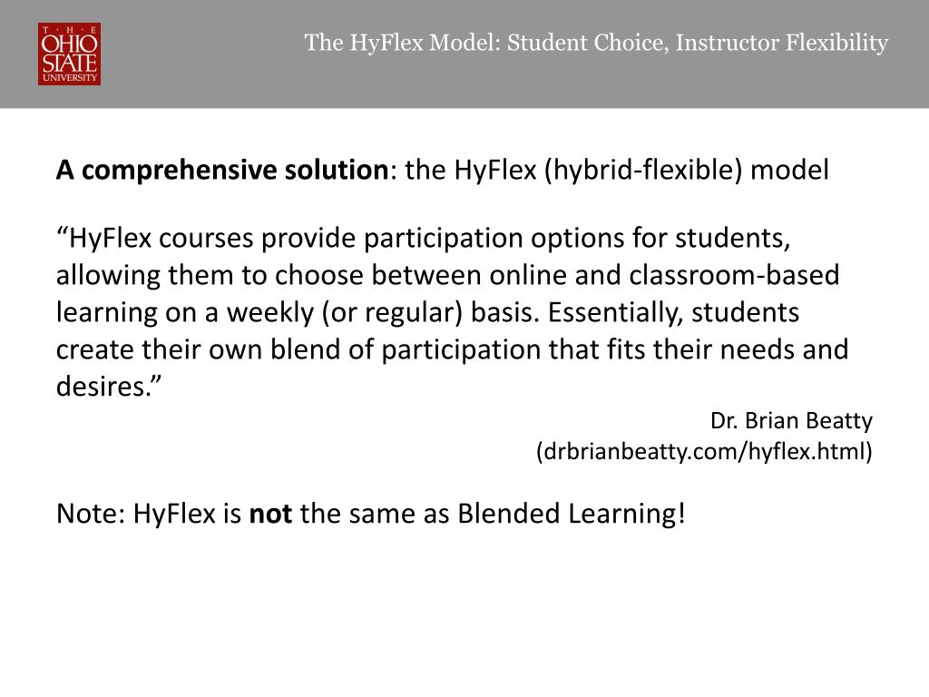 PPT - Polling, Streaming, and HyFlex : Blended Learning for Large ...