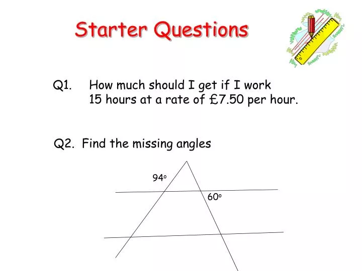 PPT - Starter Questions PowerPoint Presentation, free download - ID:1612004