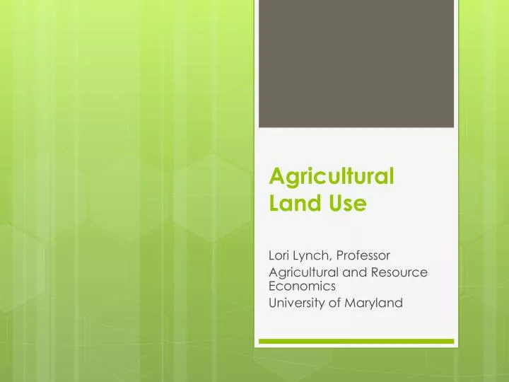 PPT - Agricultural Land Use PowerPoint Presentation, free download - ID ...