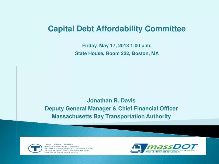 PPT - Jonathan R. Davis Deputy General Manager & Chief Financial ...