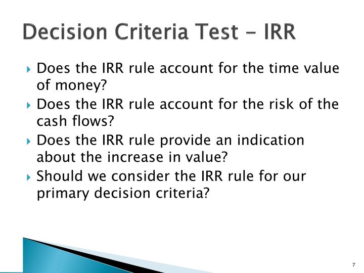 PPT - Internal Rate of Return PowerPoint Presentation - ID:1613167