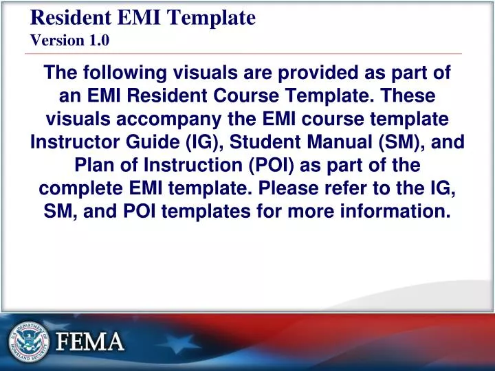 PPT - Resident EMI Template Version 1.0 PowerPoint Presentation, free ...