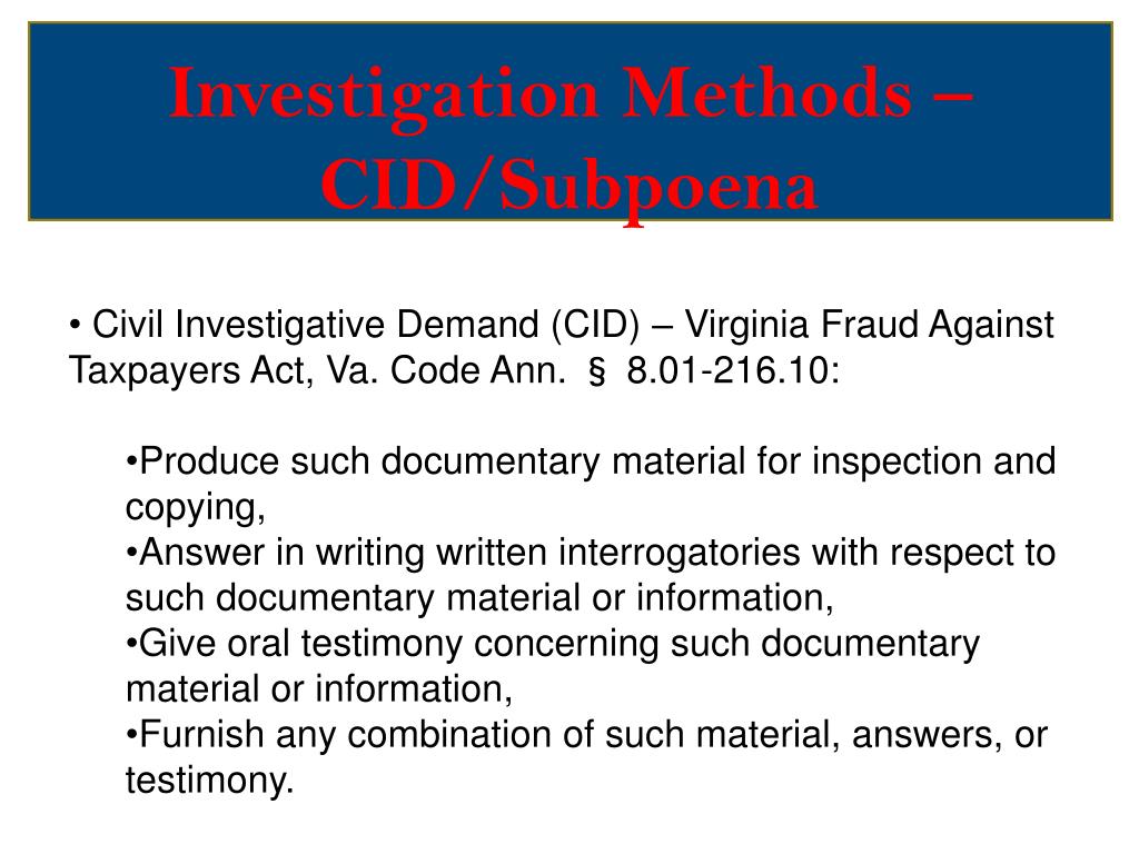PPT - Erica J. Bailey, A.A.G. Chief of Civil Investigations PowerPoint ...