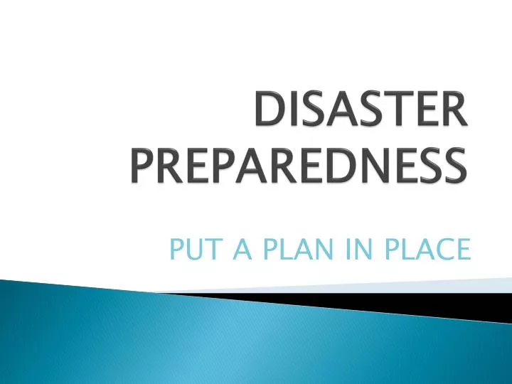PPT - DISASTER PREPAREDNESS PowerPoint Presentation, free download - ID ...