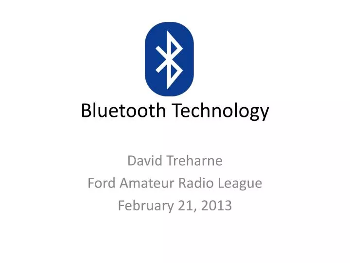 PPT - Bluetooth Technology PowerPoint Presentation, free download - ID ...
