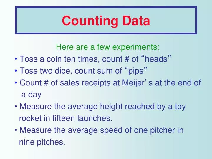 PPT - Counting Data PowerPoint Presentation, free download - ID:1614090