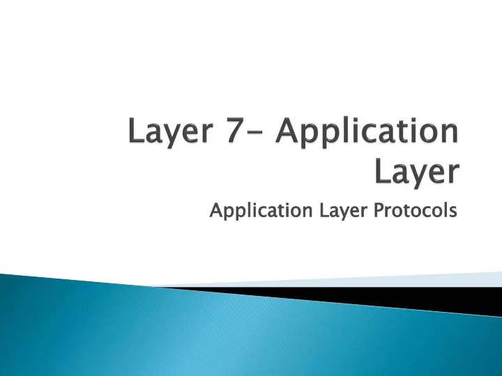 PPT - Layer 7- Application Layer PowerPoint Presentation, free download ...
