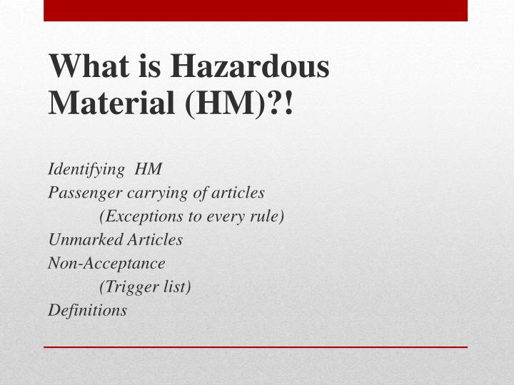 PPT - HAZMAT PowerPoint Presentation - ID:1614538