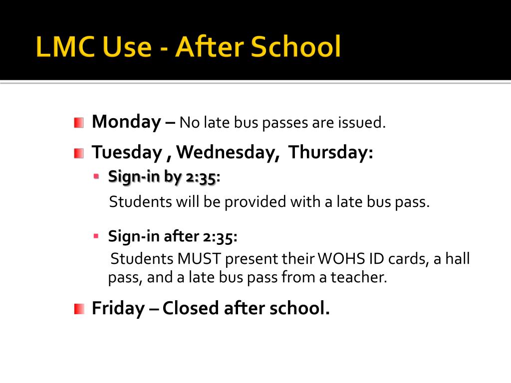 PPT - West Orange High School Library Media Center (LMC) Policies ...