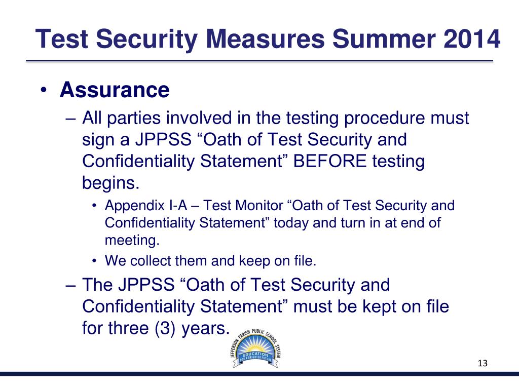 PPT - LEAP/GEE/LAA 2 Test Security Summer 2014 Harriet Hillson JoLynn ...
