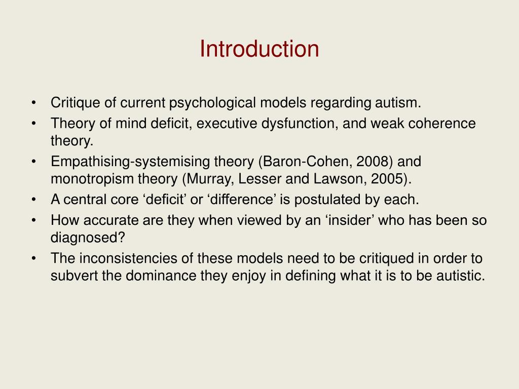 PPT - An insider’s critique of the dominant psychological models of ...
