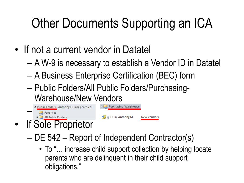 PPT - Independent Contractor Agreement (ICA) End User Training ...