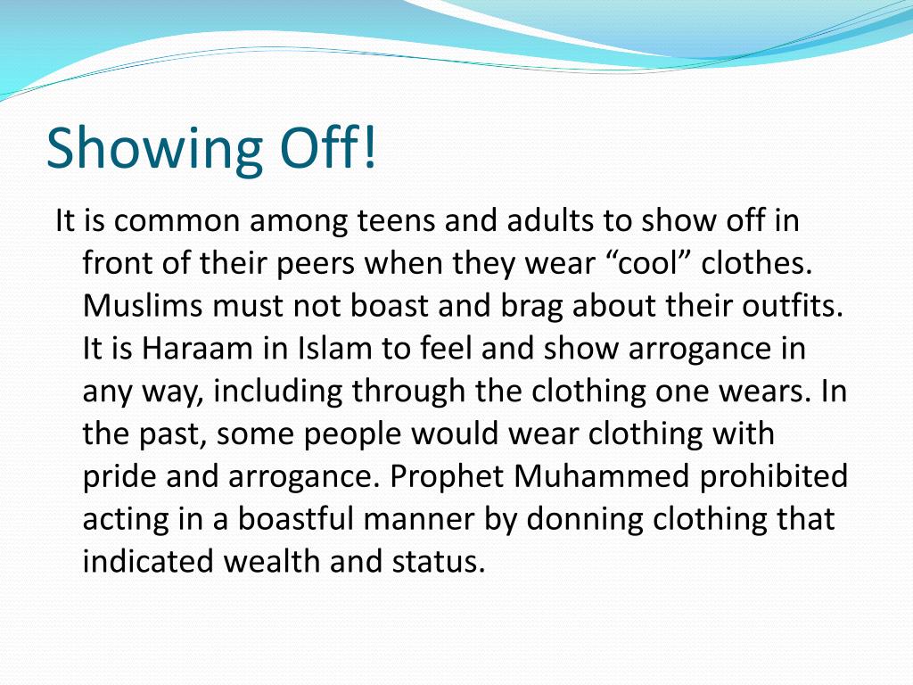 PPT - The Islamic Etiquette of Clothing PowerPoint Presentation, free ...