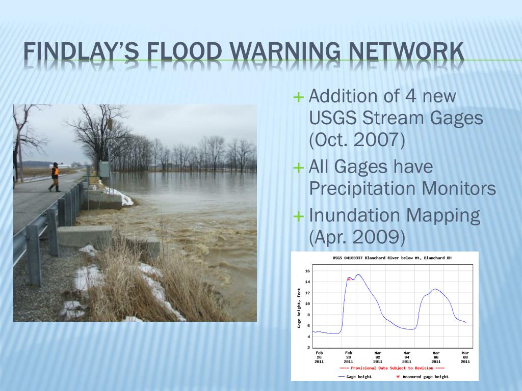 PPT - Benefits of a Flood Warning Network to Findlay, Ohio Brian C ...