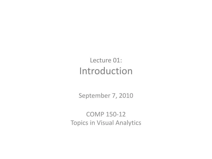 PPT - Lecture 01: Introduction PowerPoint Presentation, free download ... PPT - Lecture 01: Introduction PowerPoint Presentation, free download ...