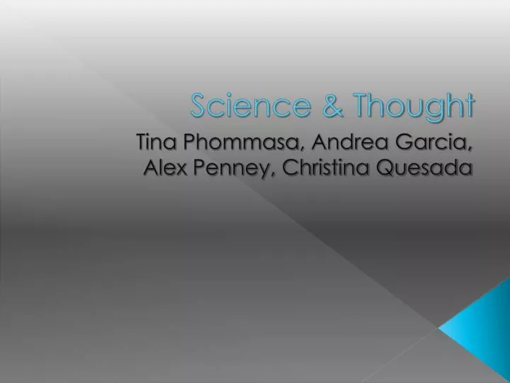 PPT - Science & Thought PowerPoint Presentation, free download - ID:1615287