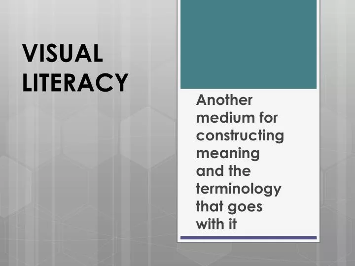 PPT - VISUAL LITERACY PowerPoint Presentation, free download - ID:1615884