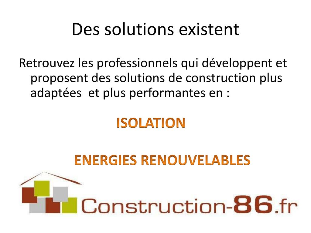 PPT - Les solutions, les professionnels, pour tous vos projets de ...