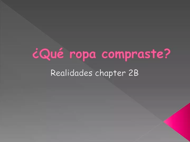 PPT - ¿Qué ropa compraste? PowerPoint Presentation, free download - ID ...