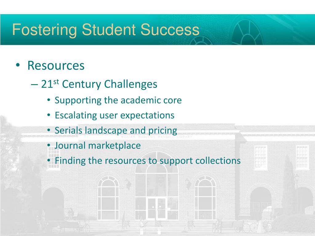 PPT - William Madison Randall Library: Fostering Student Success ...