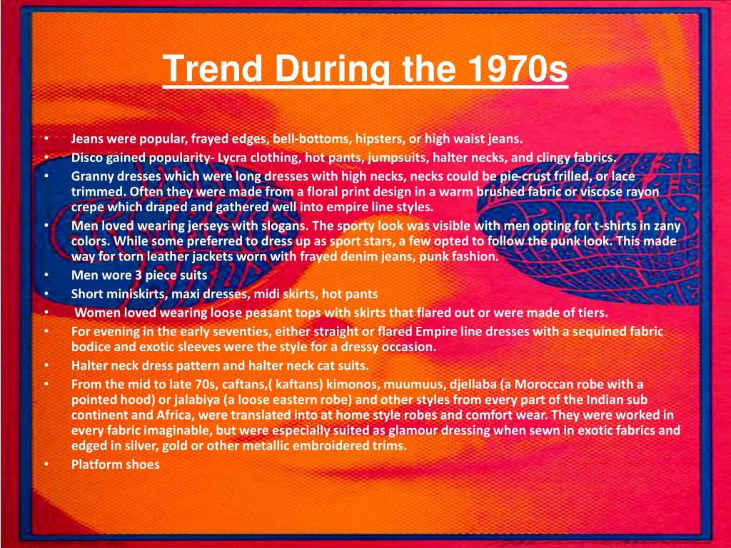 PPT - 1970s Fashion Era PowerPoint Presentation, free download - ID:1616808