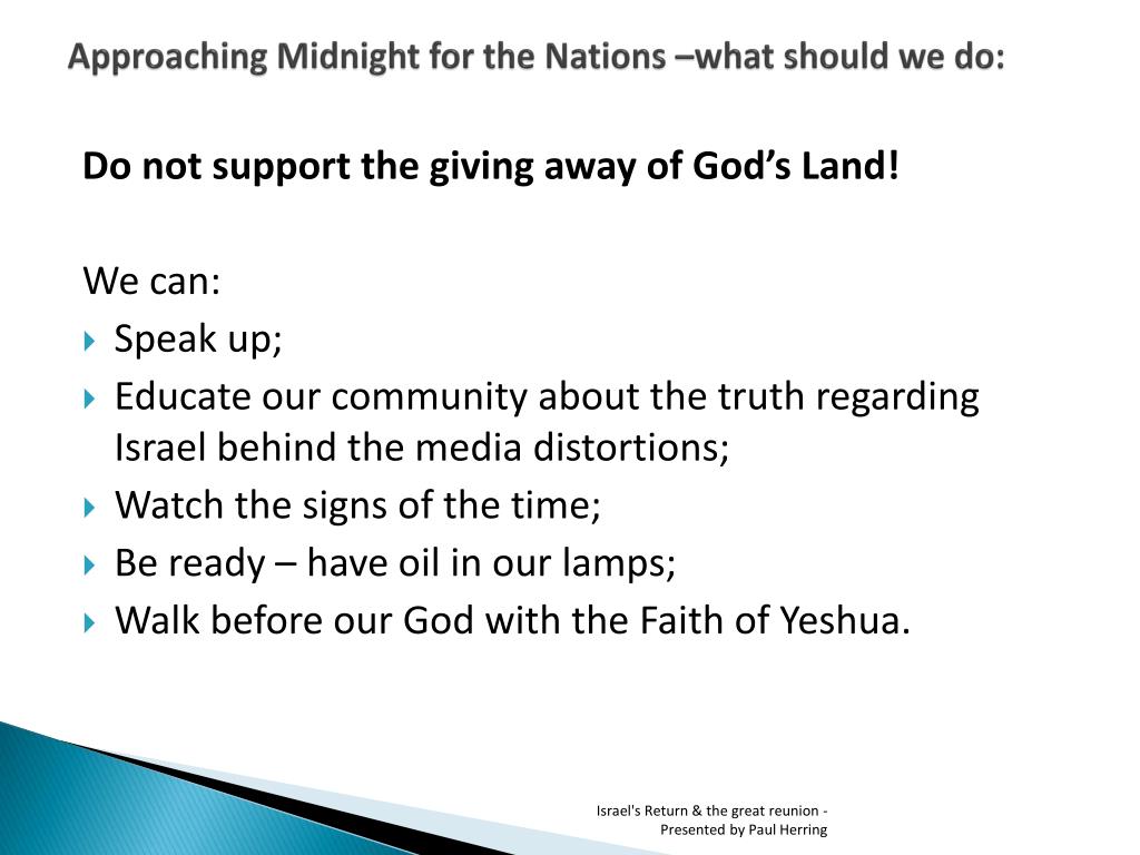 PPT - Approaching Midnight for the Nations The Great Reunion & The ...