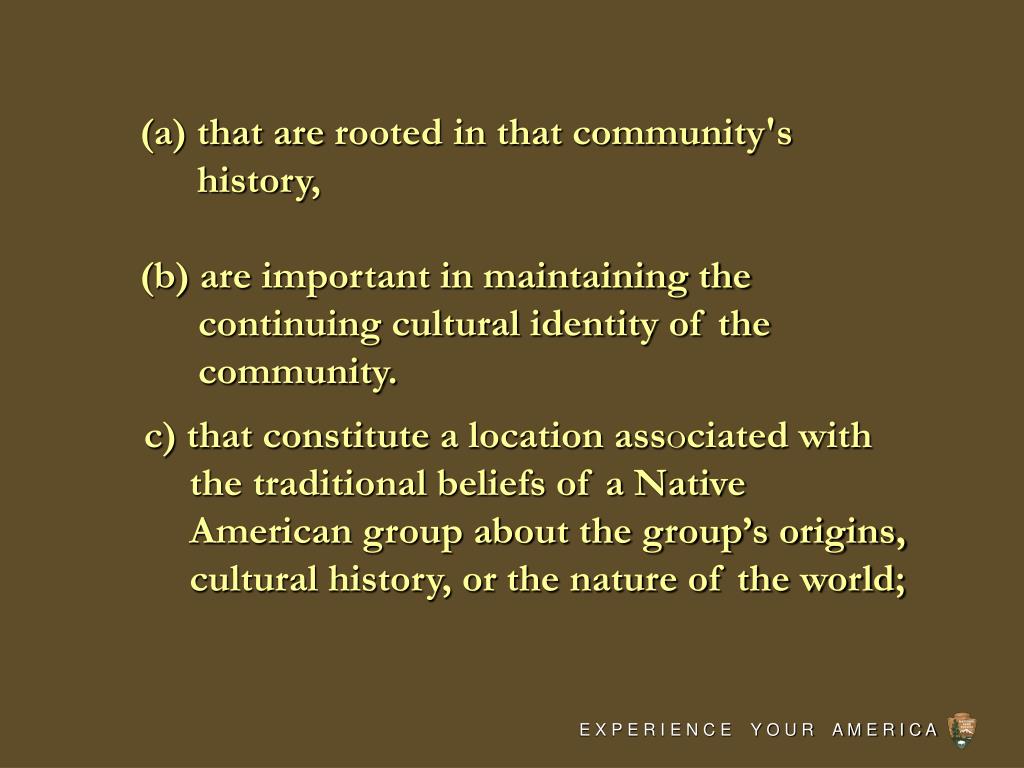 PPT - Understanding Traditional Cultural Properties: National Register ...