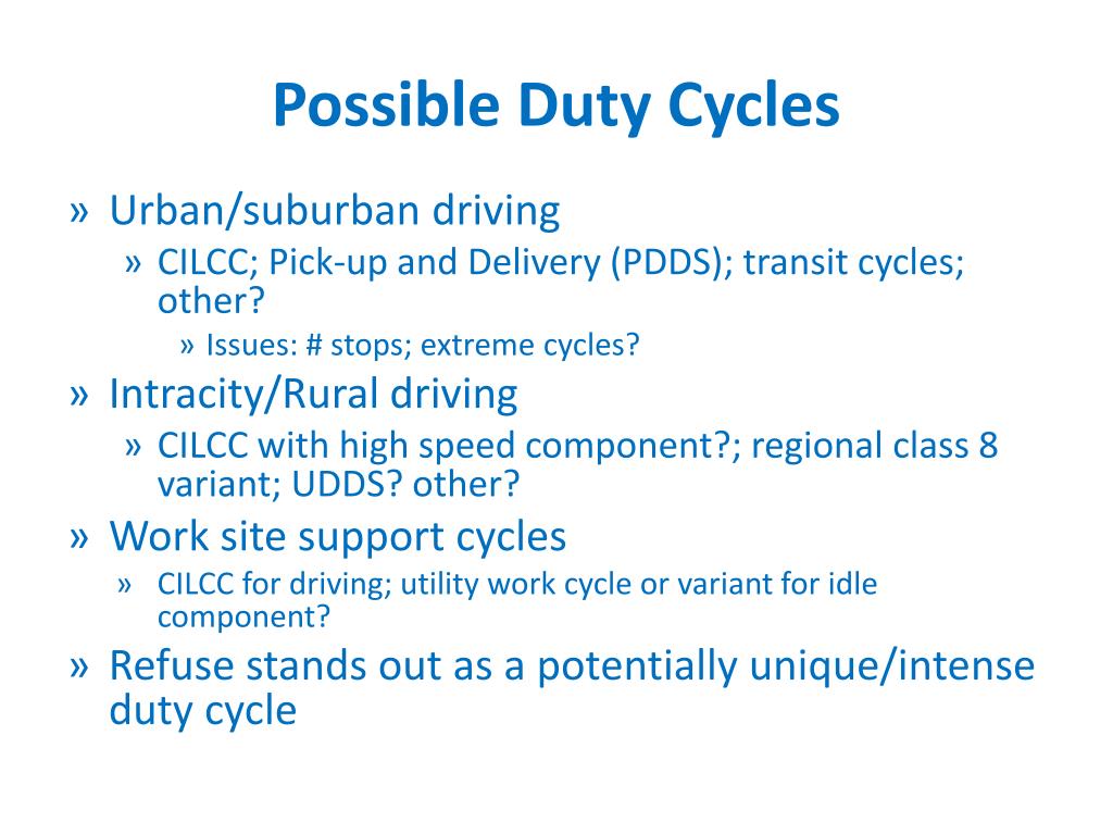 PPT - HD Truck Fuel Economy Task Group Segmentation/Duty Cycles Bill ...