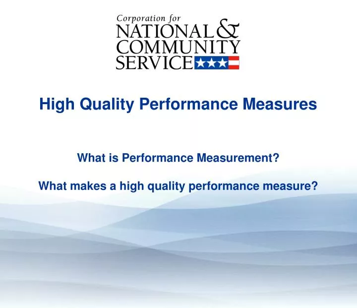 PPT - High Quality Performance Measures PowerPoint Presentation, free ...