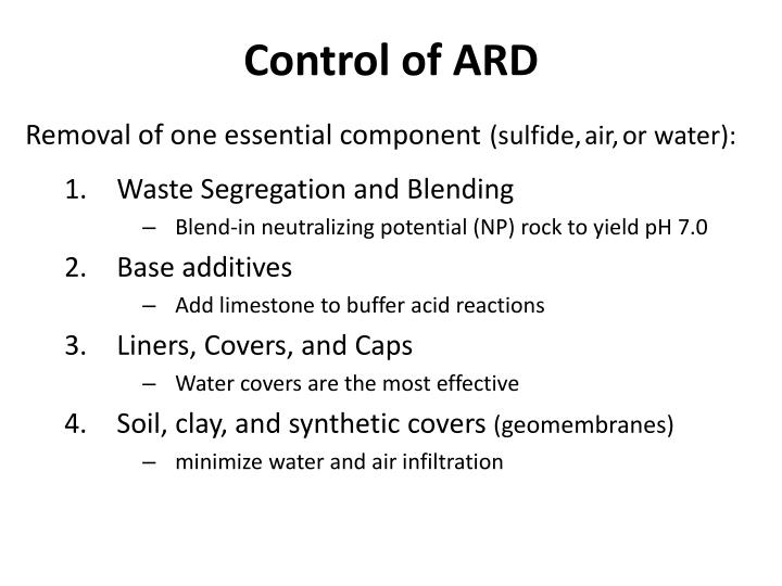 PPT - Tailings Dam Failures, ARD, and Reclamation Activities PowerPoint ...