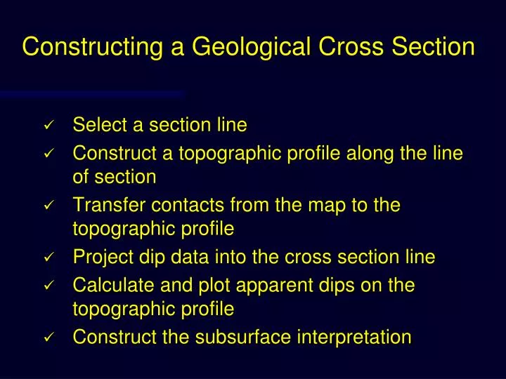 Ppt Constructing A Geological Cross Section Powerpoint Presentation 4480