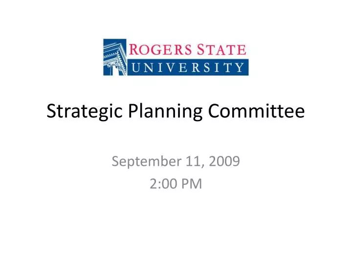 PPT - Strategic Planning Committee PowerPoint Presentation, free ...