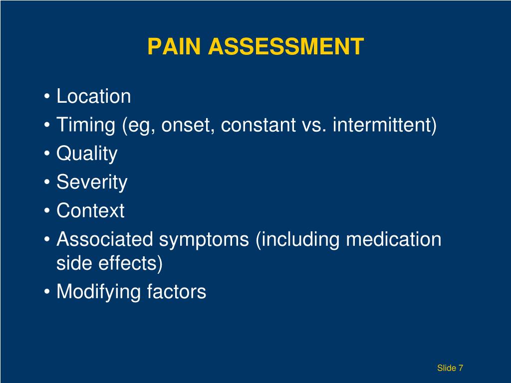 PPT - THE 5 TH VITAL SIGN: PAIN ASSESSMENT AND MANAGEMENT ...