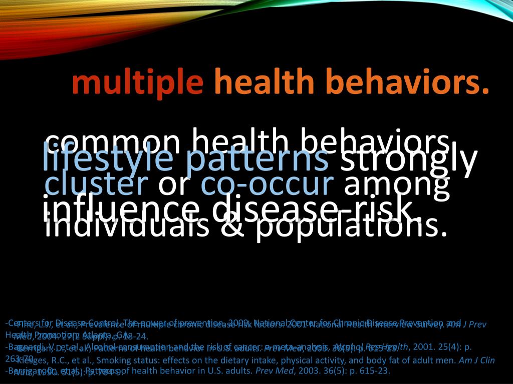 PPT - Multiple behavioral risk factors among youth & young adult ...
