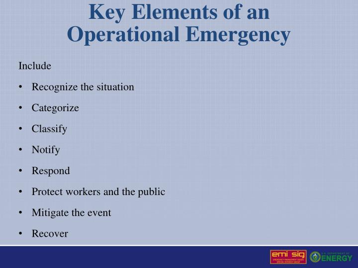 PPT - Operational emergency categorization and classification ...