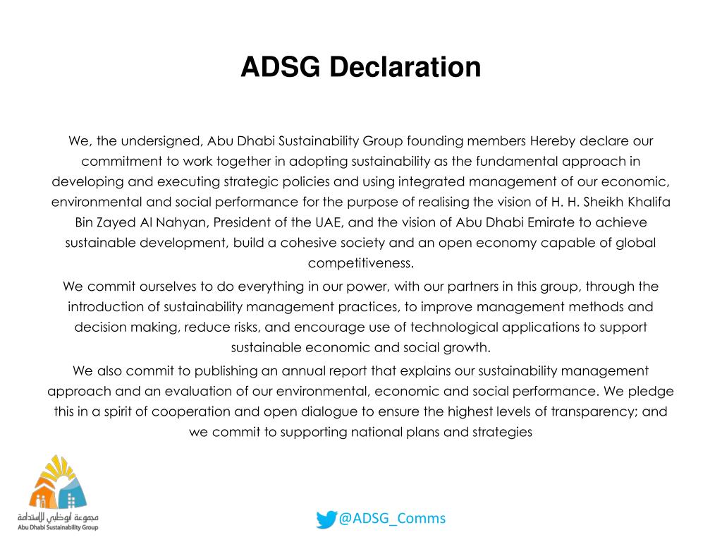 PPT - Abu Dhabi Sustainability Group – Forum Quarterly Meeting 21 st ...