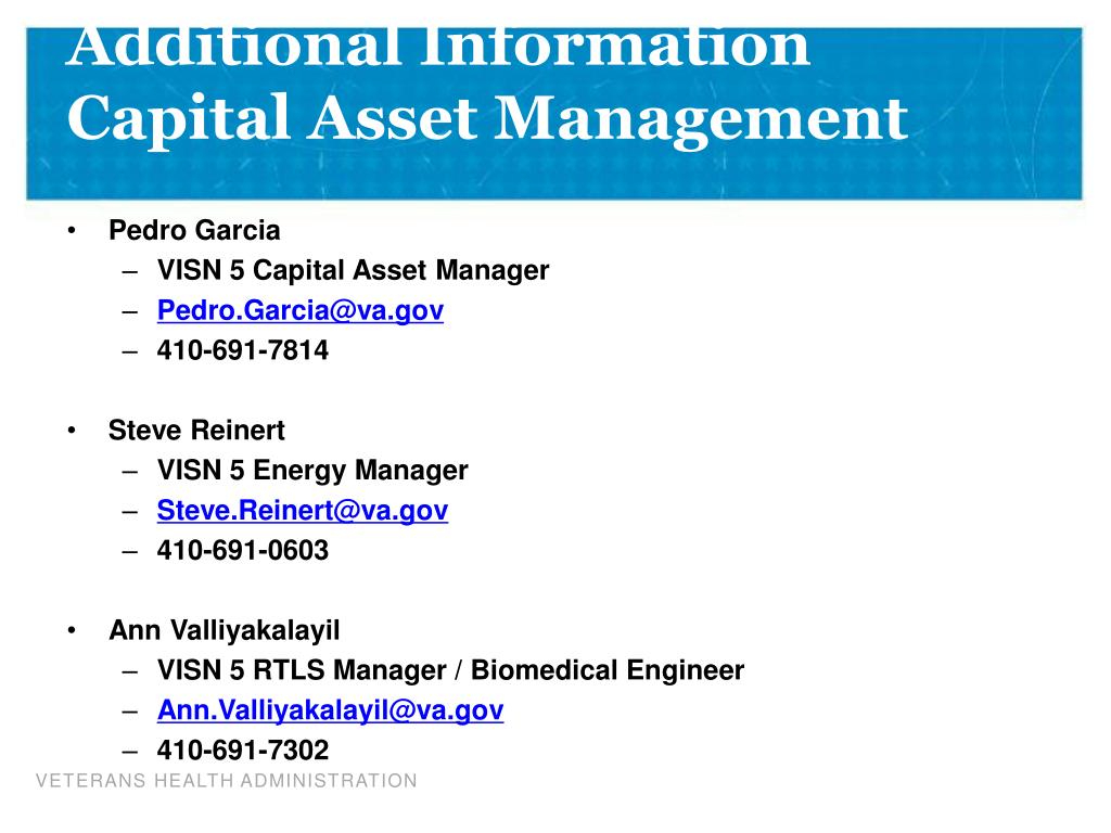 PPT - VA Capitol Health Care Network (VISN 5) Department of Veterans ...