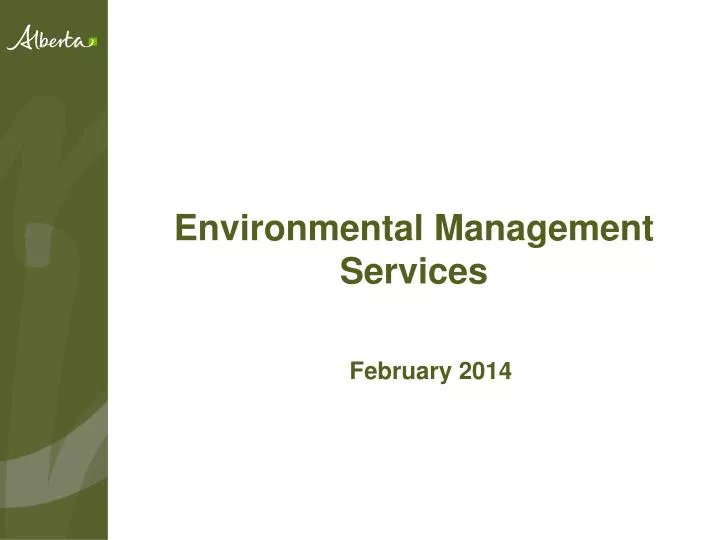 PPT - Environmental Management Services PowerPoint Presentation, free ...