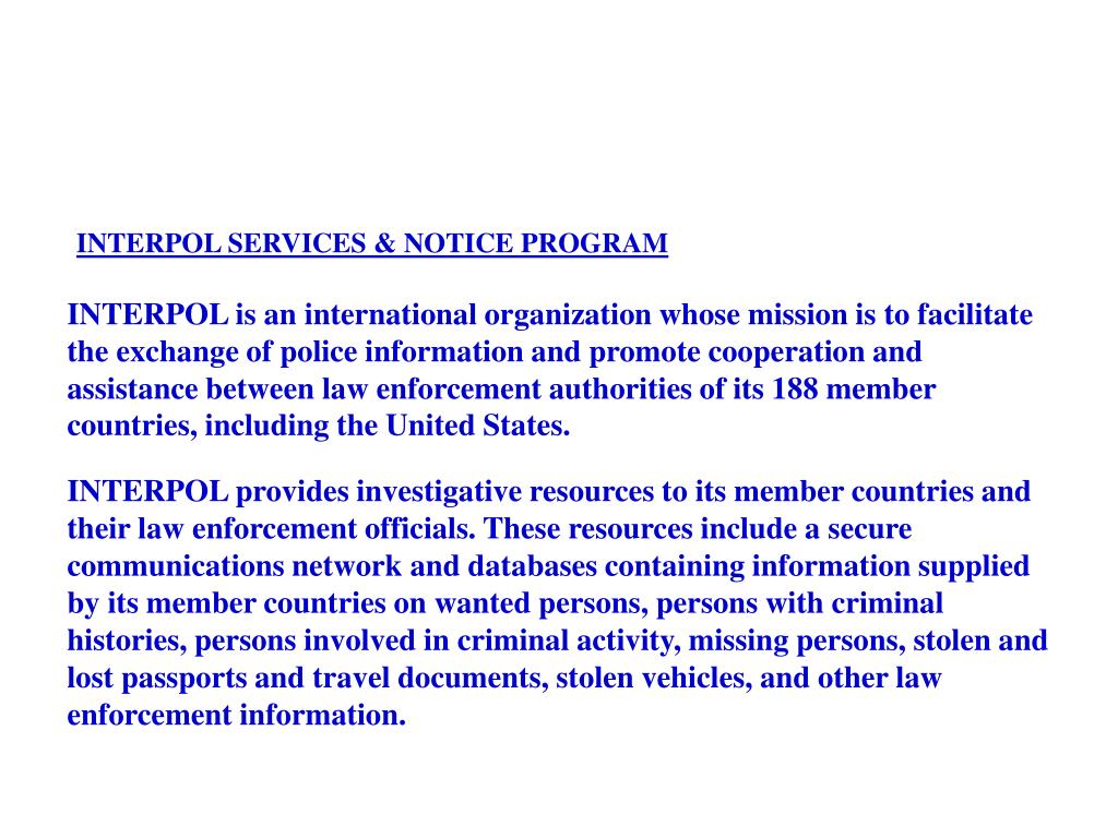 PPT - International Criminal Police Organization -INTERPOL PowerPoint ...