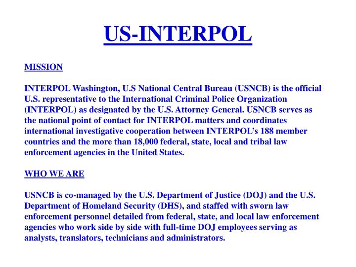 PPT - International Criminal Police Organization -INTERPOL PowerPoint ...