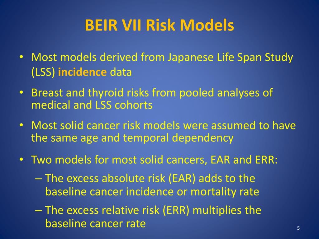 PPT - EPA Radiogenic Cancer Risk Projections for the U.S. Population ...